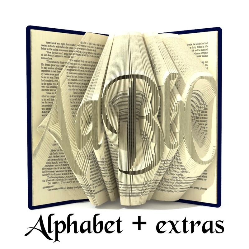 Book Folding Pattern Alphabet - Etsy