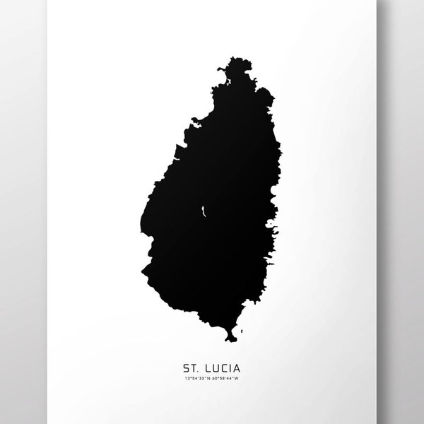 St Lucia Poster - Etsy