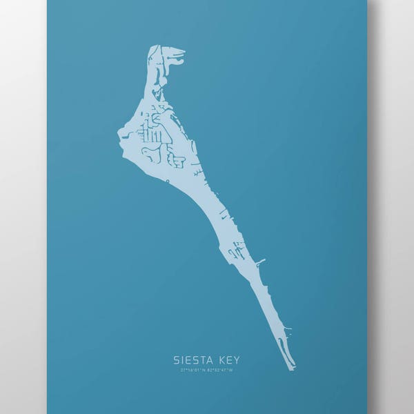 Siesta Key Map - Etsy