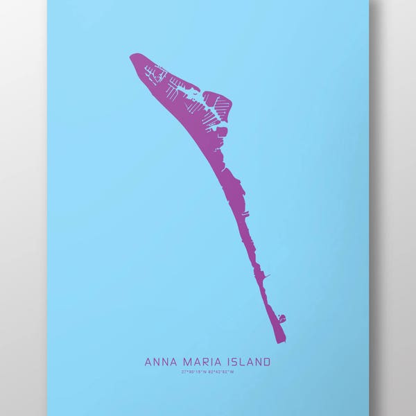 Anna Maria Island Map - Etsy