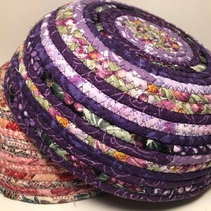 Fabric Bowl Coiled Rope Basket Clothesline Basket Rag | Etsy