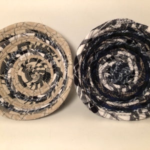 Memory Bowls - Rope Fabric Bowl - Coiled Rope Basket - Clothesline ...