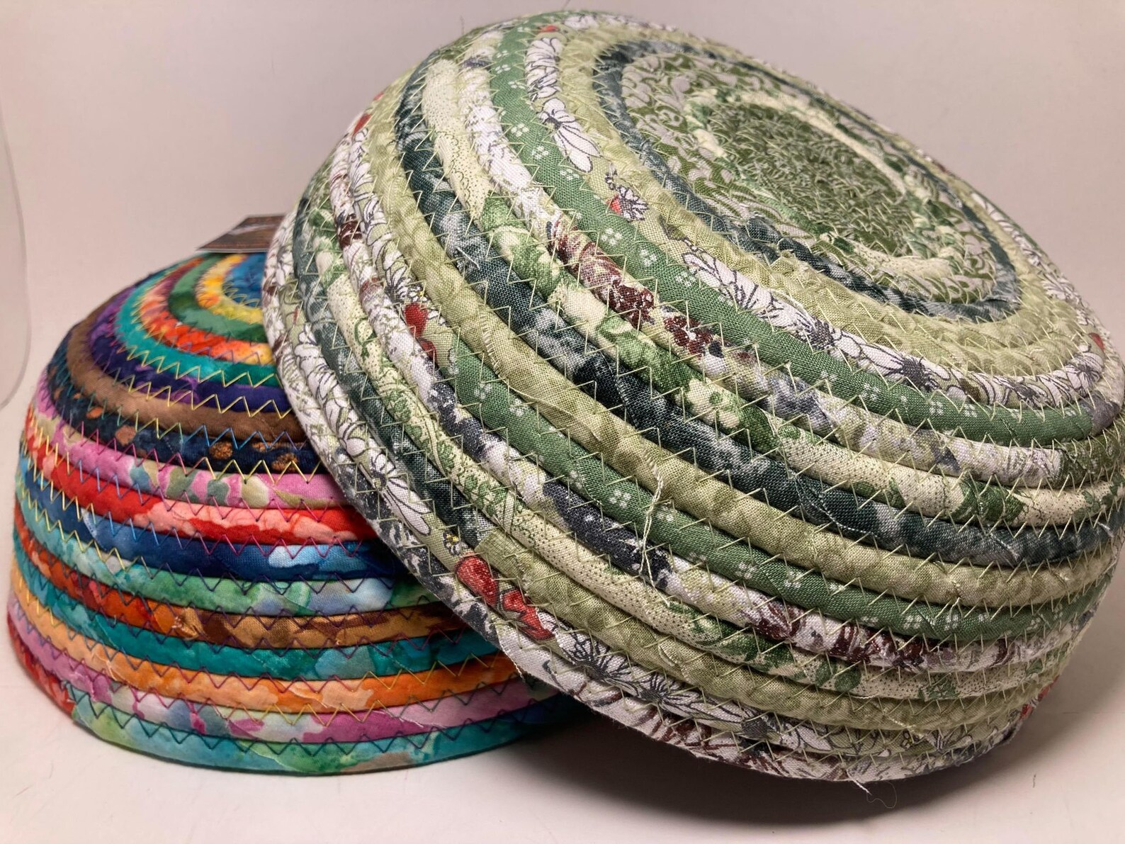 Rope Fabric Bowl Coiled Rope Basket Clothesline Basket - Etsy