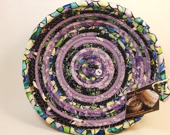 Fabric Bowl Coiled Rope Basket Clothesline Basket Rag - Etsy