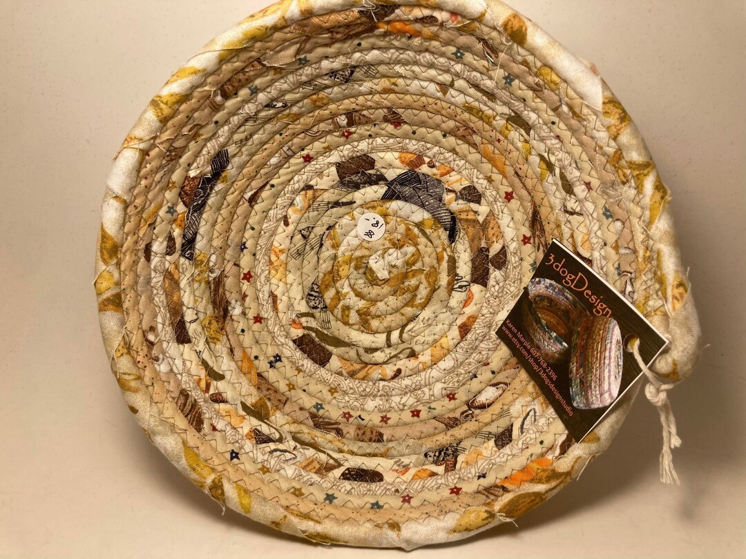 Rope Fabric Bowl Coiled Rope Basket Clothesline Basket - Etsy