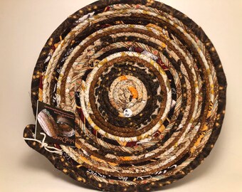 Fabric Bowl Coiled Rope Basket Clothesline Basket Rag | Etsy