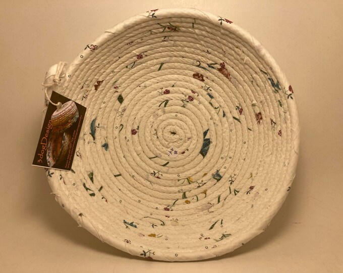 Fabric Bowl Coiled Rope Basket Clothesline Basket Rag - Etsy