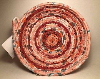 Fabric Bowl Coiled Rope Basket Clothesline Basket Rag | Etsy