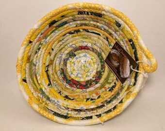 Rope Fabric Bowl Coiled Rope Basket Clothesline Basket - Etsy