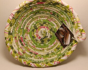 Rope Fabric Bowl - Coiled Rope Basket - Clothesline Basket - Rag Basket ...