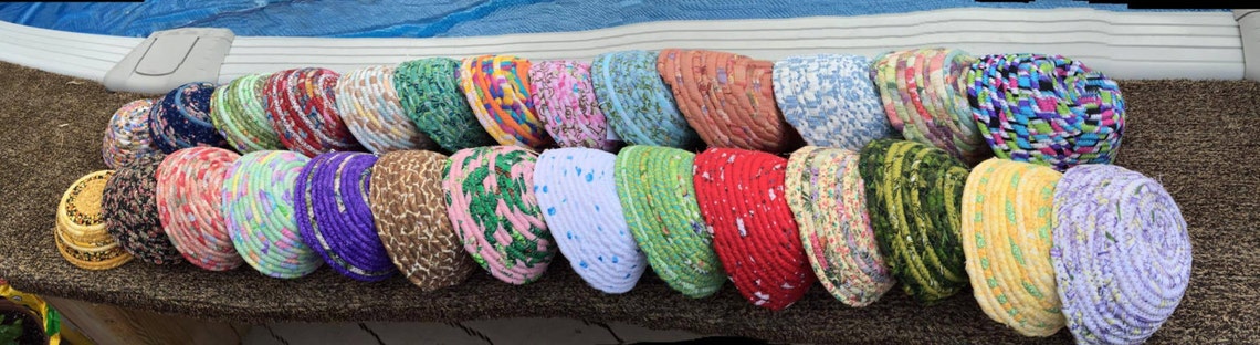 Small Rope Bowls Rope Fabric Bowl Coiled Rope Basket - Etsy