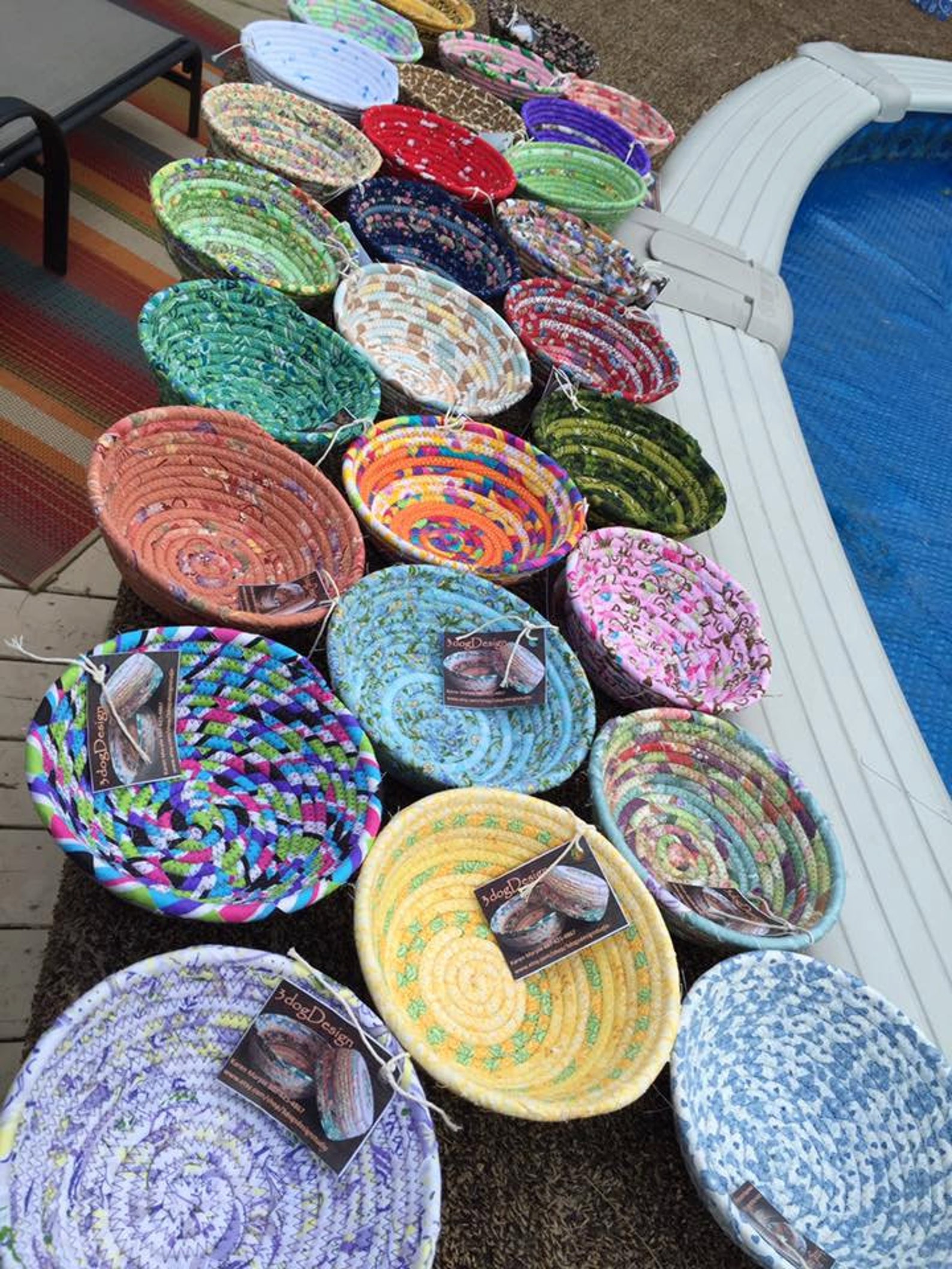 Small Rope Bowls Rope Fabric Bowl Coiled Rope Basket - Etsy