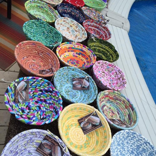 Memory Bowls Rope Fabric Bowl Coiled Rope Basket | Etsy