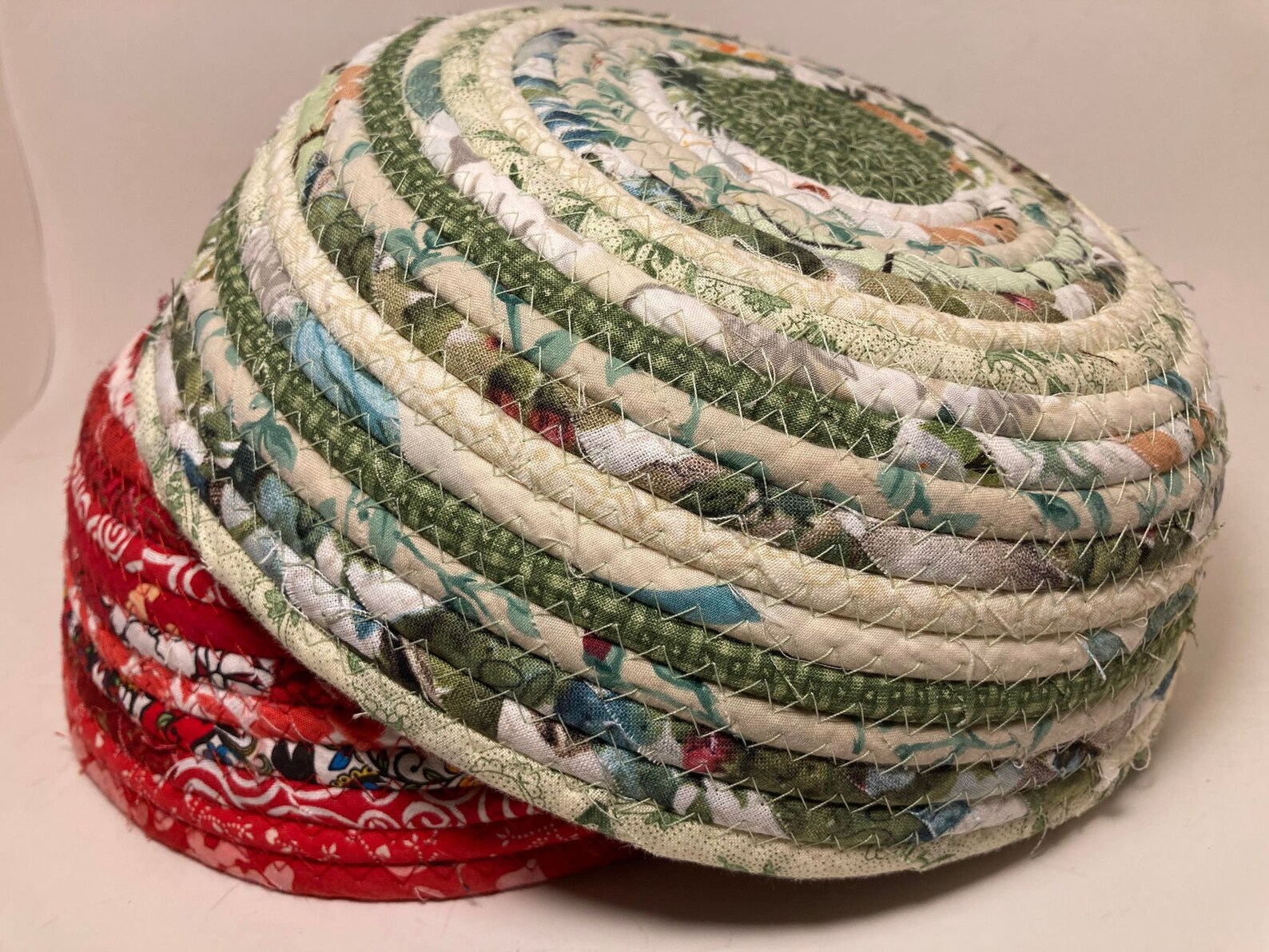 Rope Fabric Bowl Coiled Rope Basket Clothesline Basket - Etsy