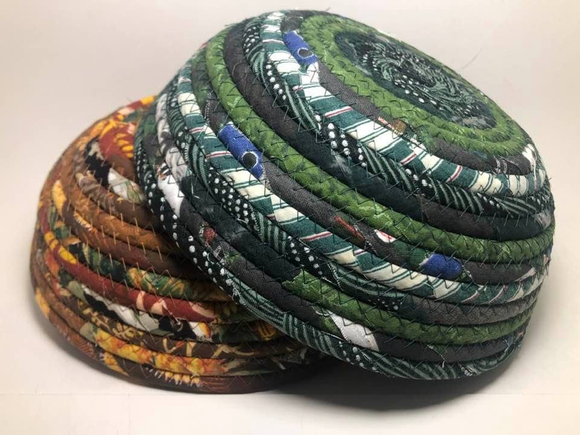 Rope Fabric Bowl Coiled Rope Basket Clothesline Basket | Etsy