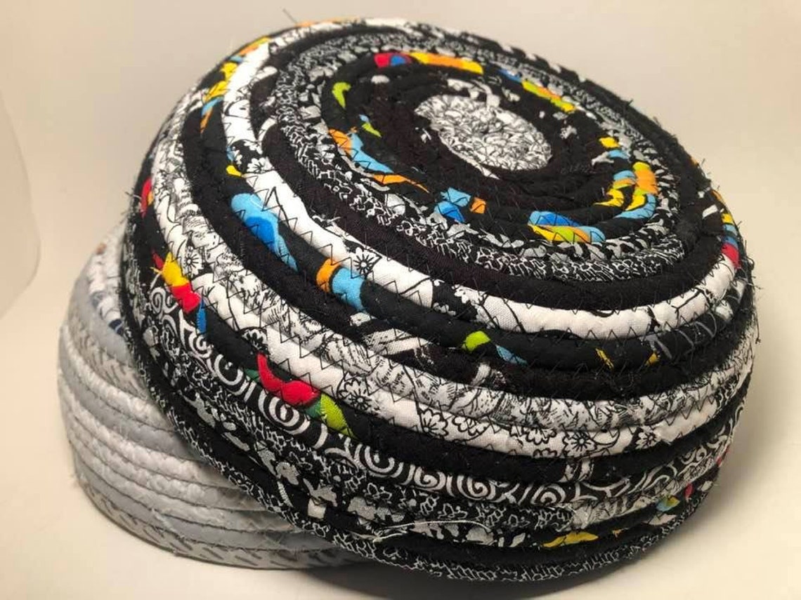 Rope Fabric Bowl Coiled Rope Basket Clothesline Basket | Etsy