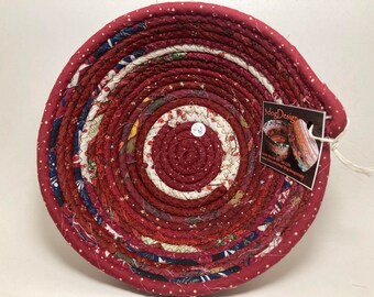 Fabric Bowl Coiled Rope Basket Clothesline Basket Rag Basket Fiber - Etsy