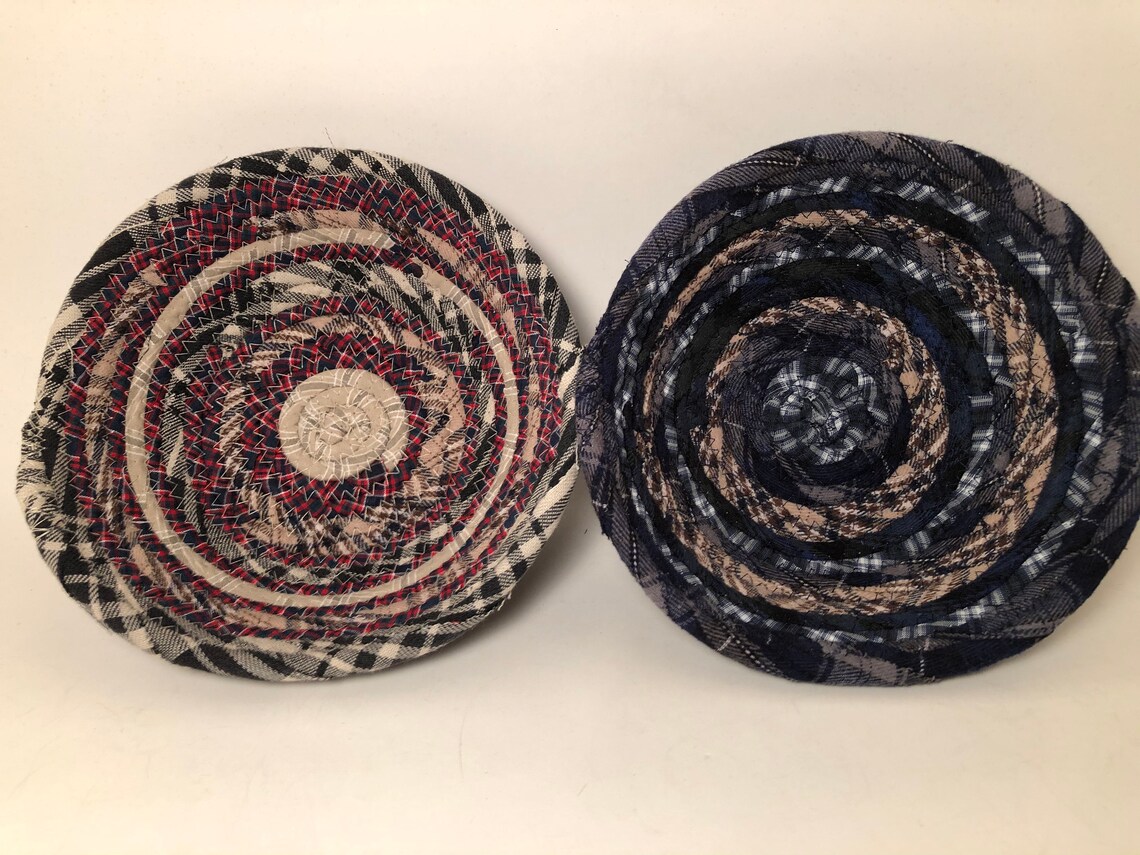 Memory Bowls - Rope Fabric Bowl - Coiled Rope Basket - Clothesline ...