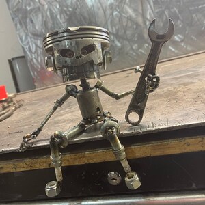 Made to Order Sitting Piston Figure With Wrench. - Etsy