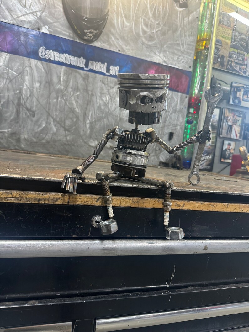 Sitting Piston Figure With Wrench. - Etsy