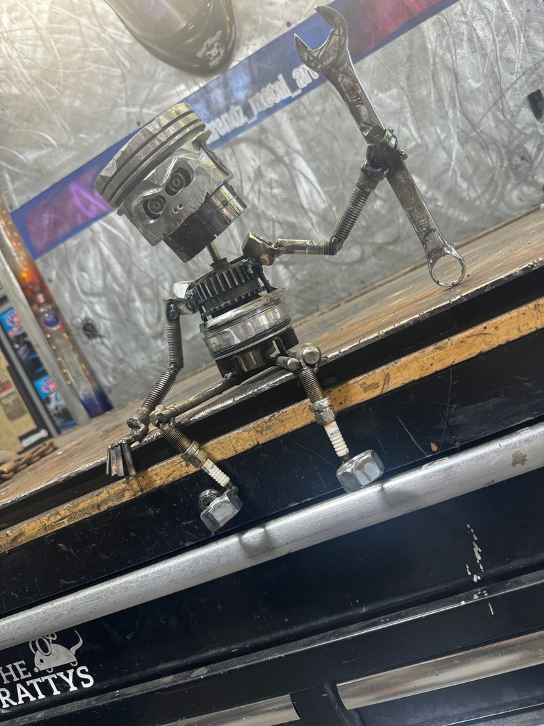 Sitting Piston Figure With Wrench. - Etsy