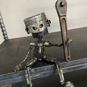 Made to Order Sitting Piston Figure With Wrench. - Etsy