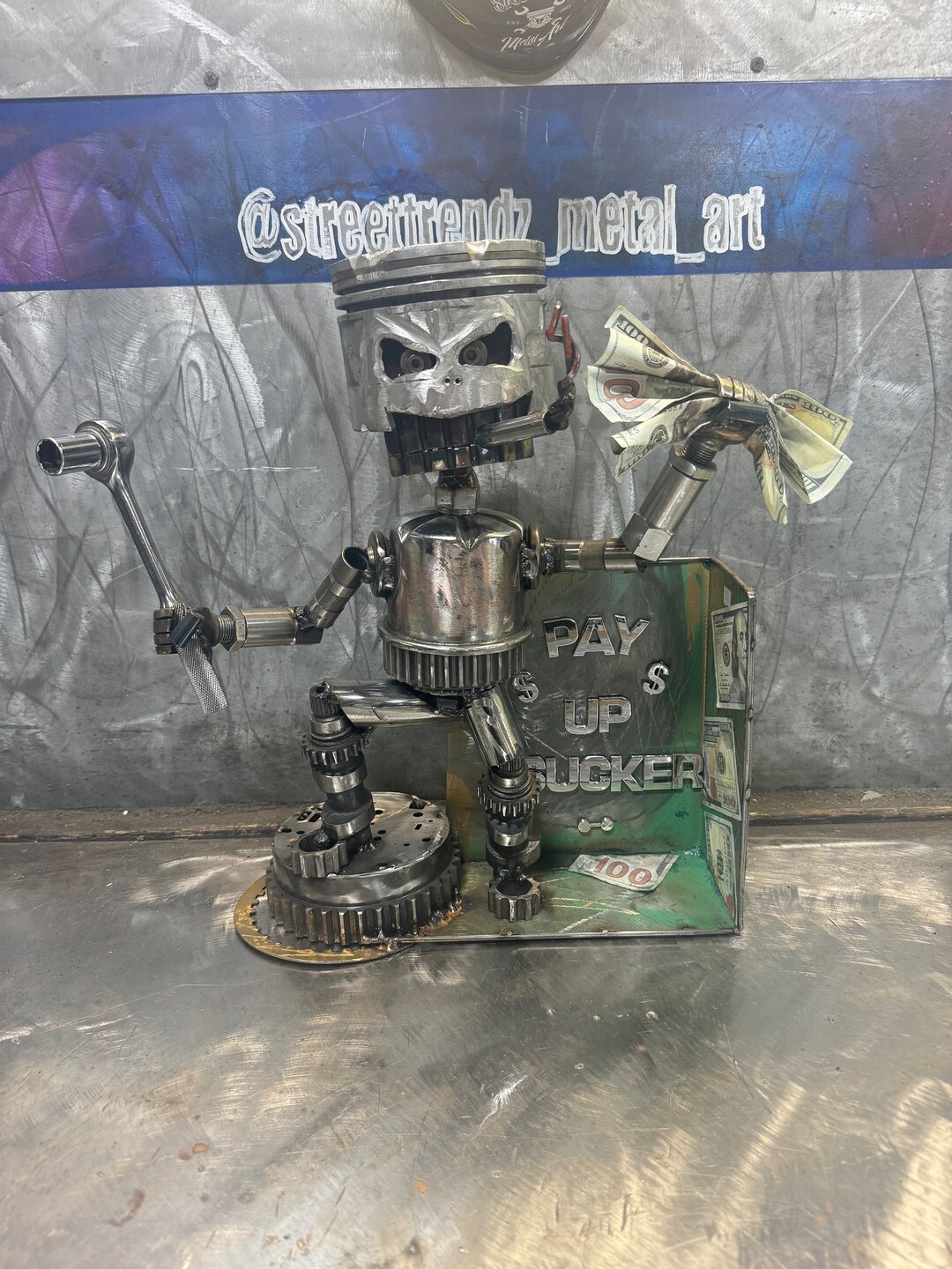 MADE TO ORDER Pay up Sucker Piston Figure . - Etsy