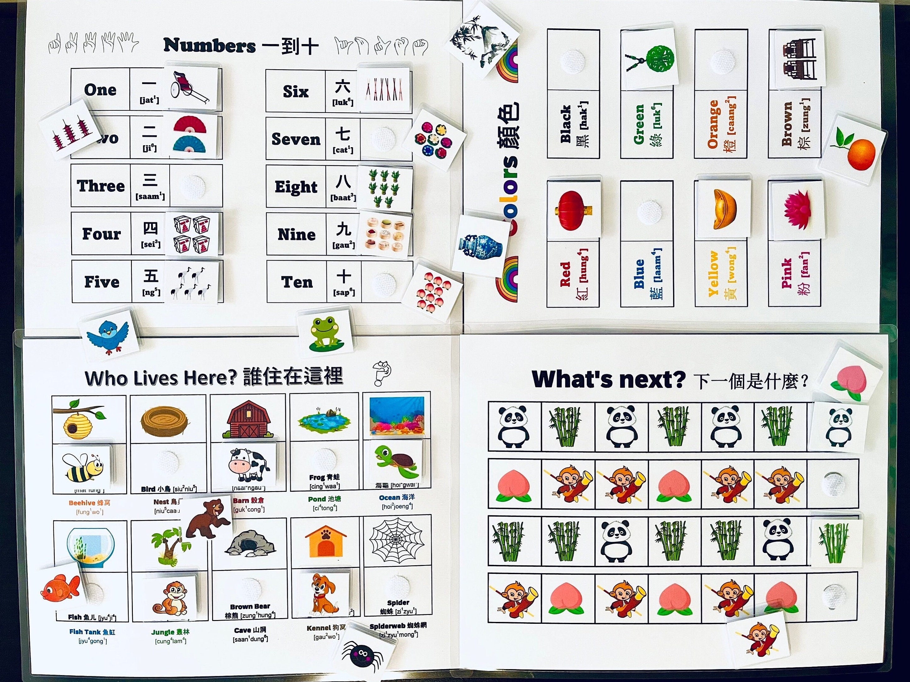 Montessori Learning English Chinese Bilingual Toddler Busy Book ...