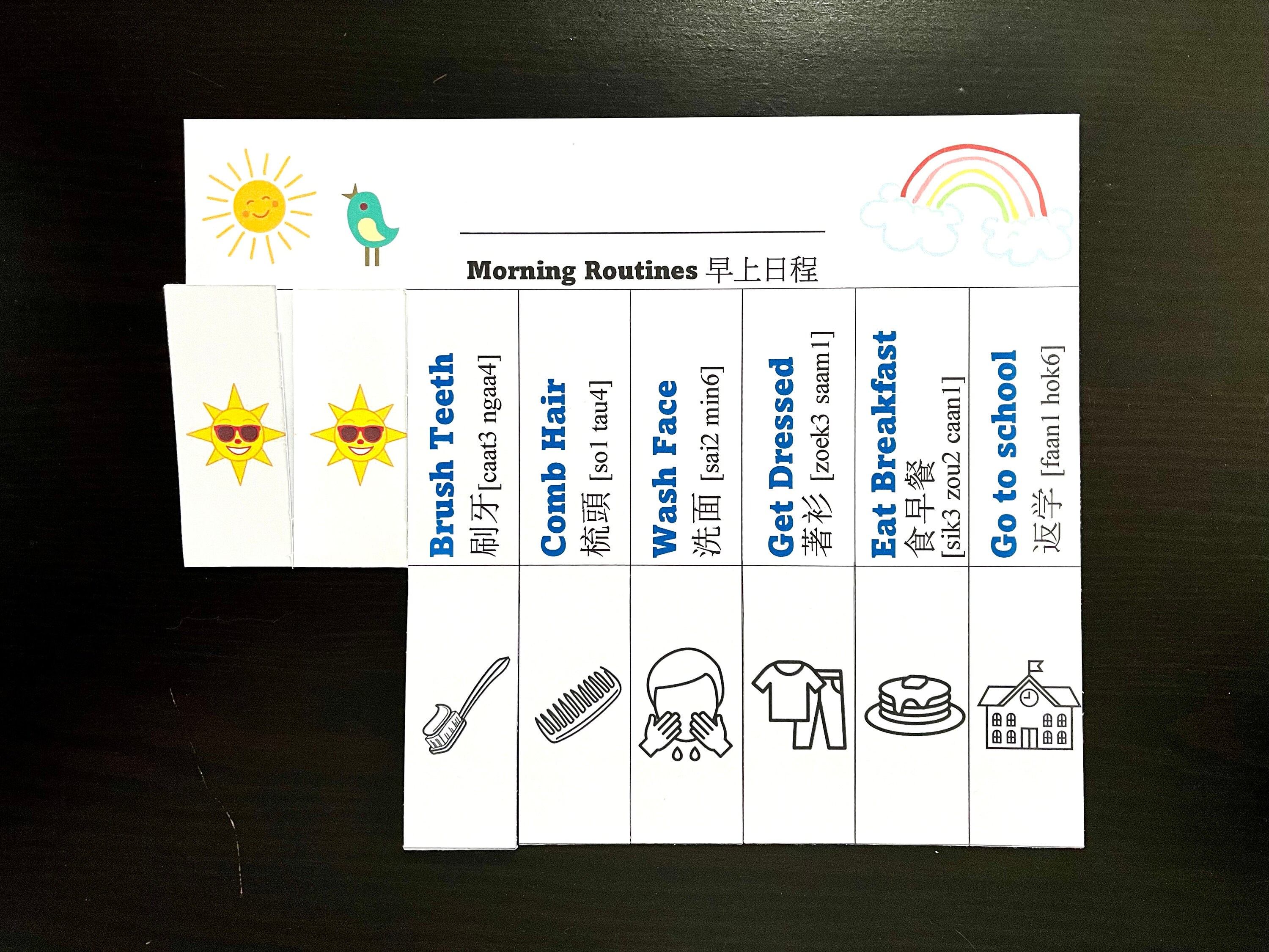 Printable Bilingual English Chinese Mandarin Pinyin or Cantonese ...