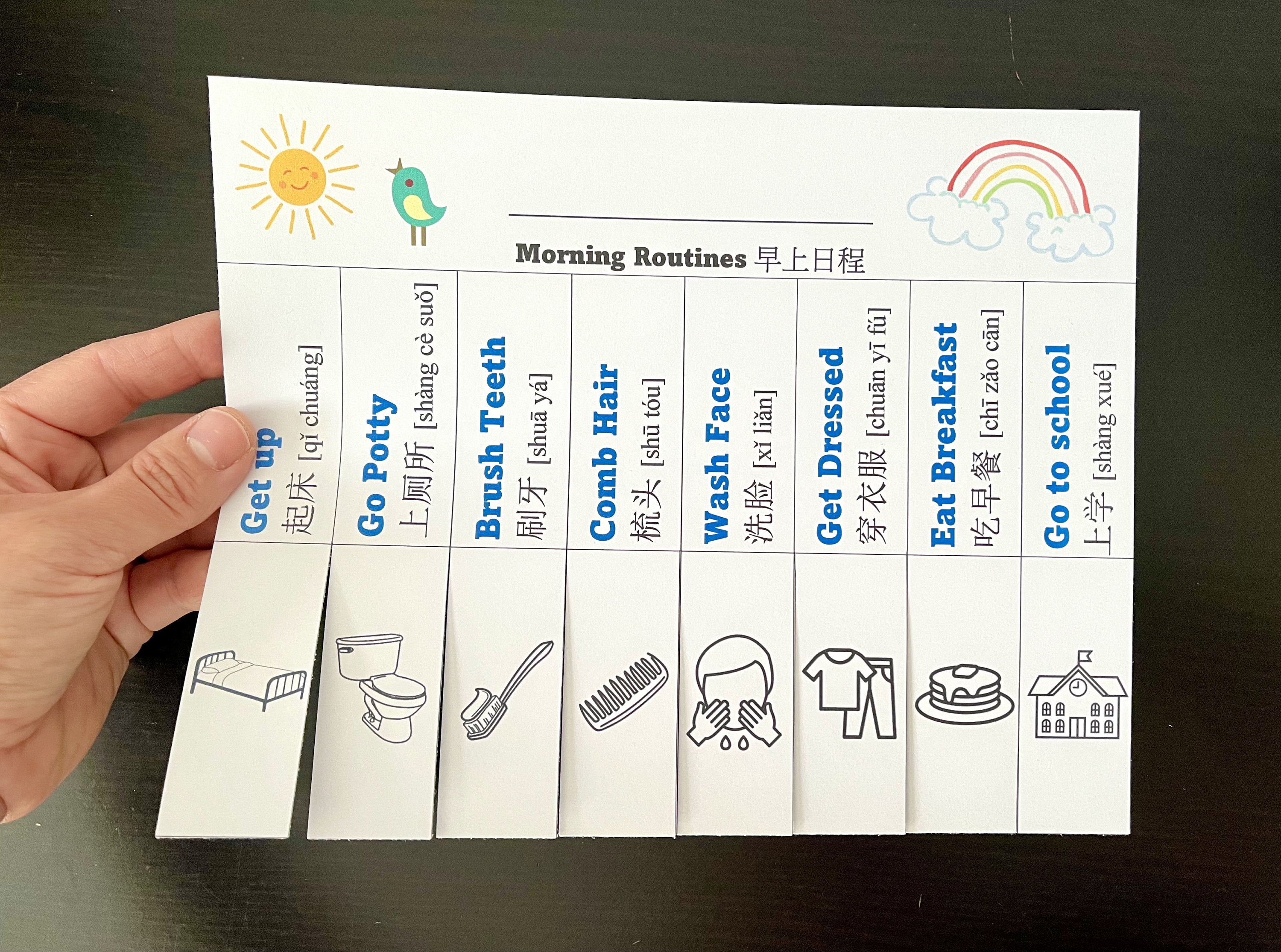 Printable Bilingual English Chinese Mandarin Pinyin or Cantonese ...