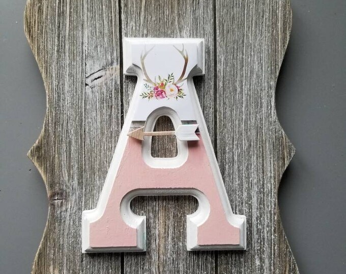 Baby Room Girly Nursery Wall Letters Pale Pink Light Pink Grey Blush ...
