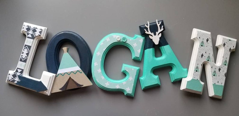 Personalised Wooden Letters for Children's Room and Baby - Etsy