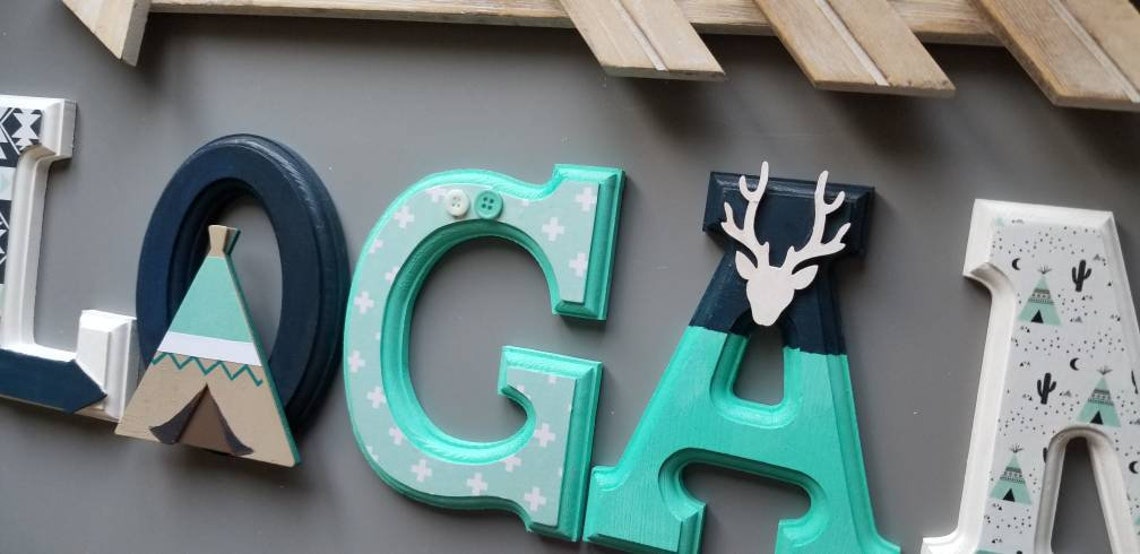 Personalised Wooden Letters for Children's Room and Baby - Etsy