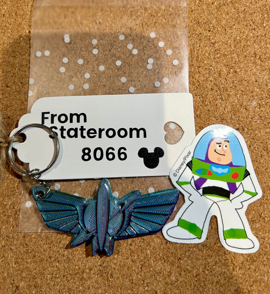 Handmade Buzz Lightyear Star Command Keyring, Sticker Individually ...