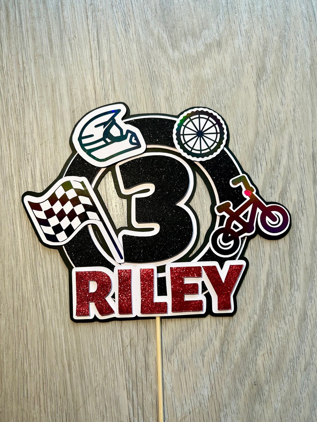 Racing Bike BMX Personalised Cake Topper - Etsy UK