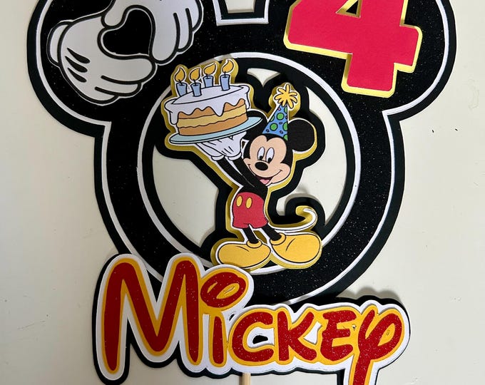 Mickey Mouse Topper Set - Etsy UK