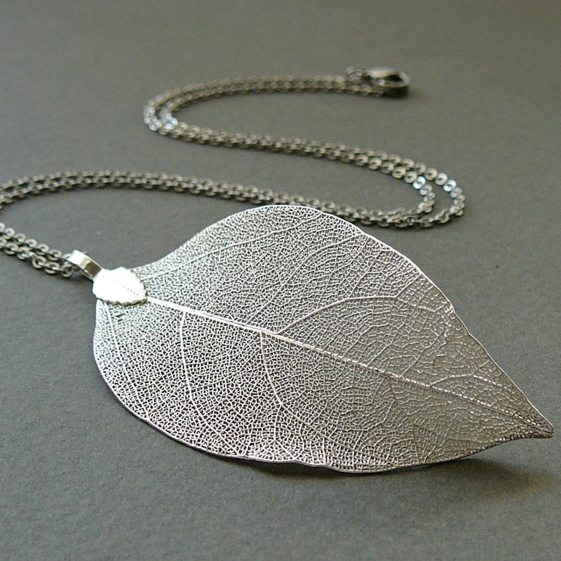 Leaf Necklace - Etsy