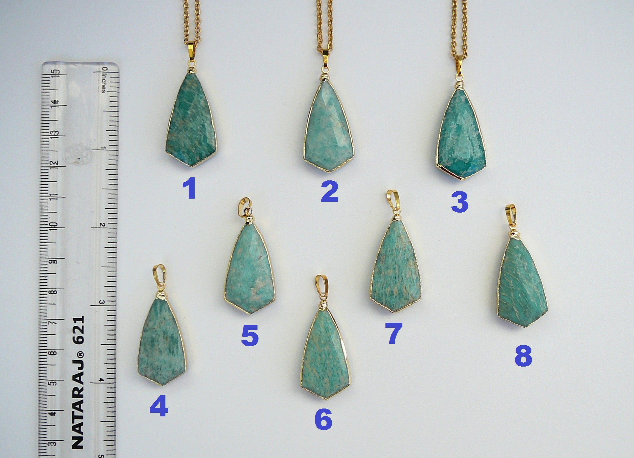 Amazonite Necklace Gemstone Necklace Womens Gift Long Stone | Etsy