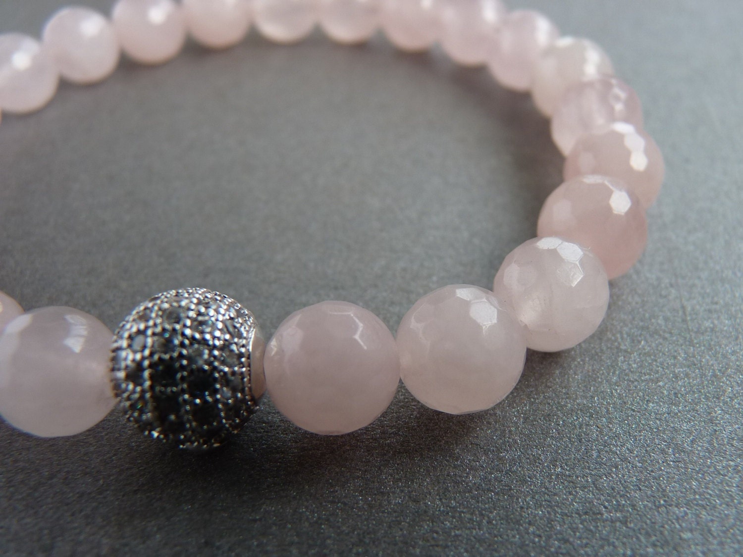 Rose Quartz Bracelet for Women Gift Bracelet for Her Natural - Etsy