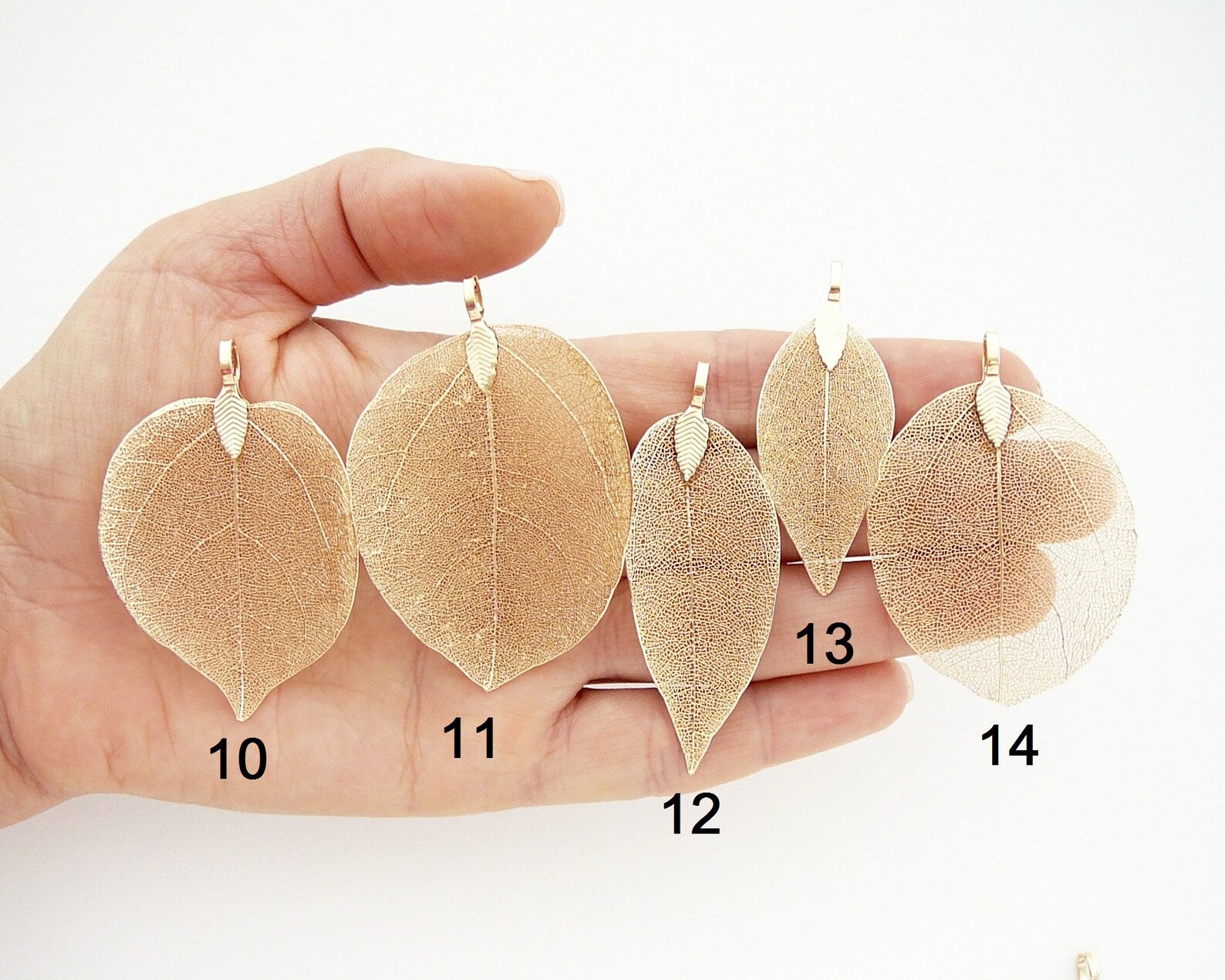 Gold Leaf Necklace Gold Plated Real Leaf Pendant Necklaces for Women ...