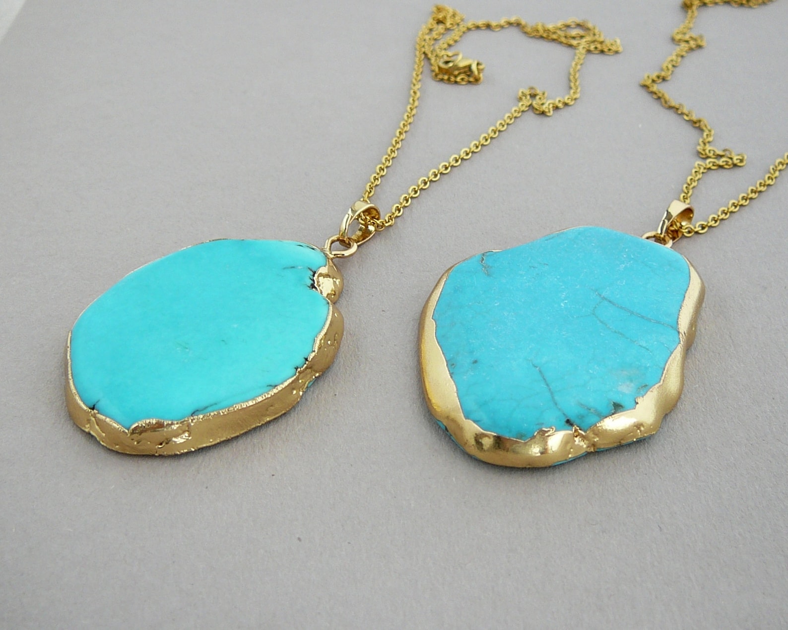 Turquoise Pendant Necklace Blue Necklace Gift for Women - Etsy Canada