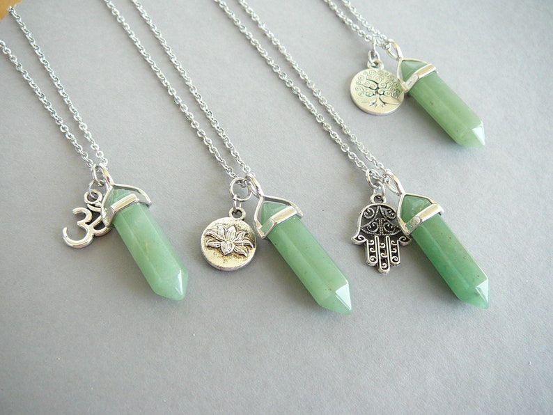 Green Aventurine Necklace Green Aventurine Pendant Tree of | Etsy