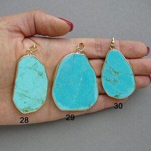 Turquoise Pendant Necklace Blue Necklace Gift for Women - Etsy