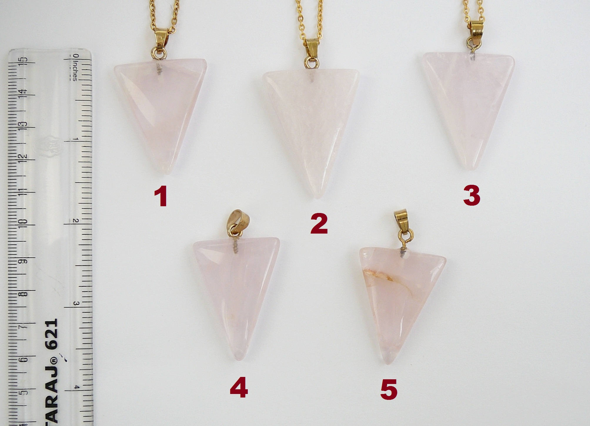 Rose Quartz Gold Necklace Rose Quartz Pendant Crystal Jewelry - Etsy