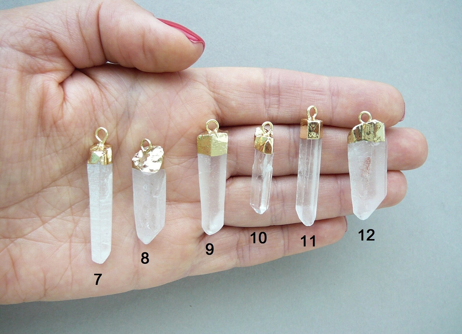 Raw Clear Quartz Necklace Crystalline Pendant Necklaces April - Etsy