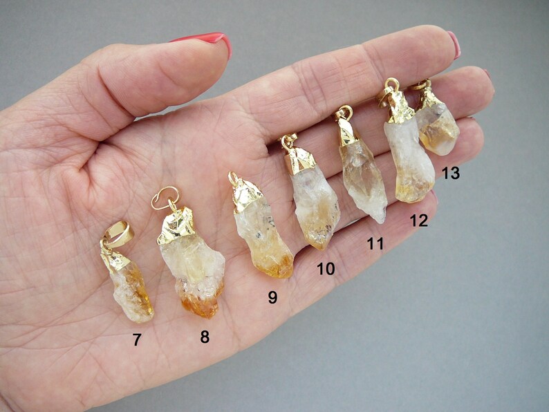Citrine Necklace Raw Cetrine Long Necklace Citrine Pendant for - Etsy