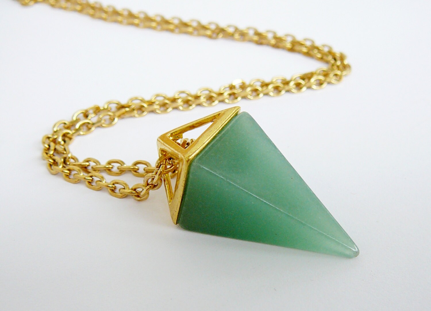 Aventurine Necklace Green Aventurine Pendant Green Necklace | Etsy