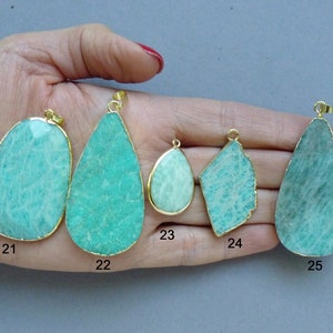 Amazonite Necklace Amazonite Pendant Gift for Women Gemstone - Etsy