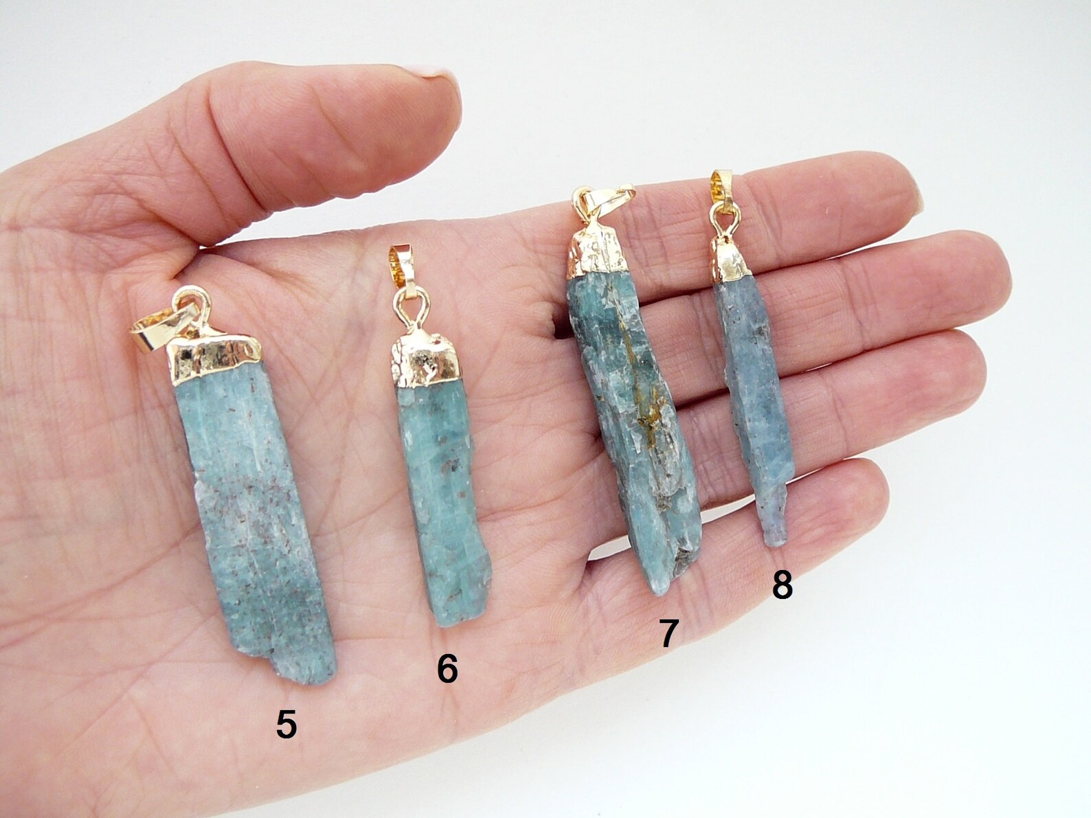 Kyanite Necklace Gold Layering Necklace Raw Cyanite Healing | Etsy