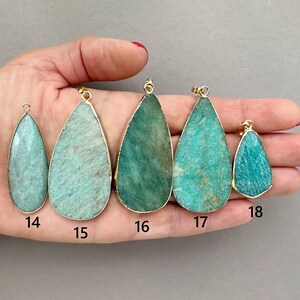 Amazonite Necklace Amazonite Pendant Gift for Women Gemstone - Etsy